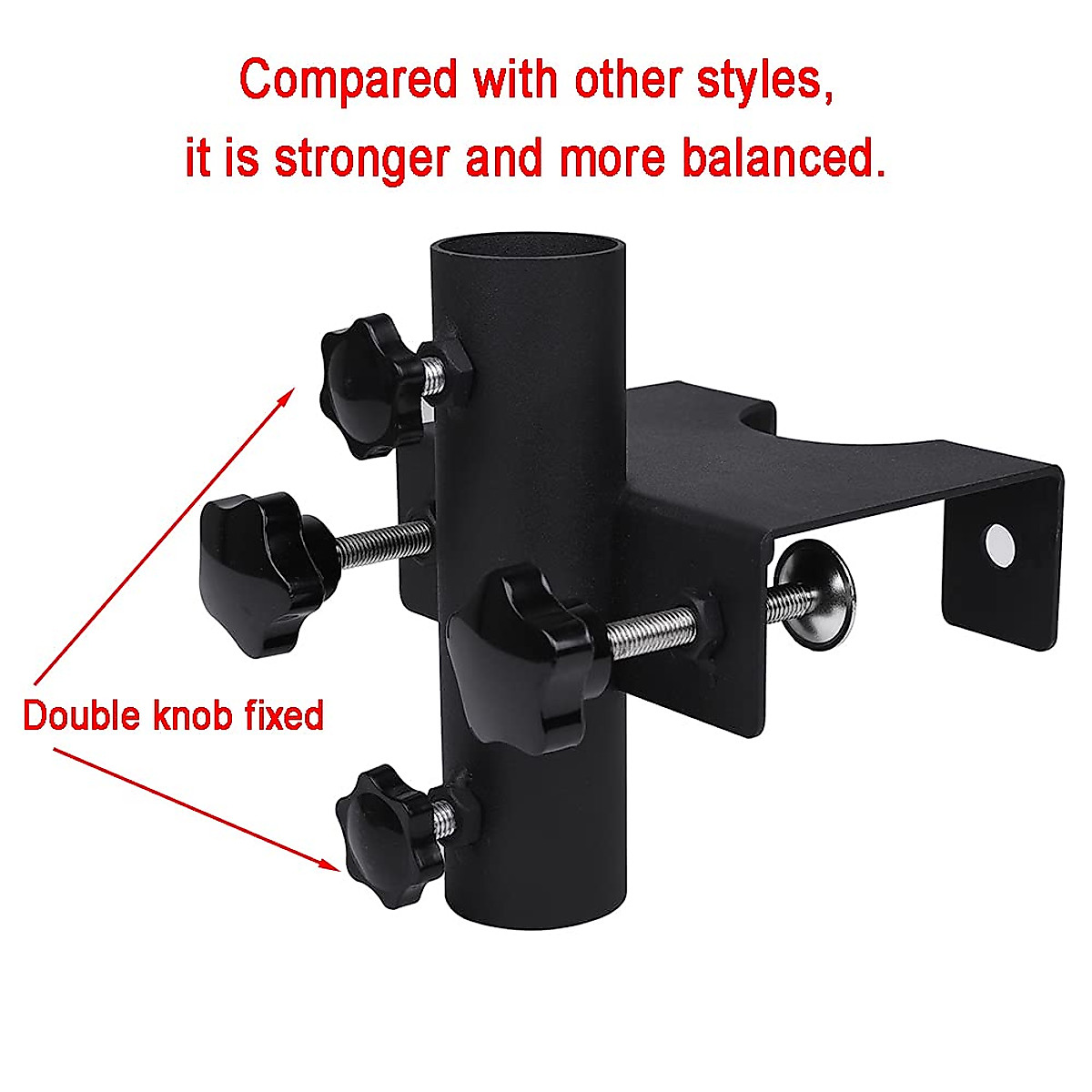VANROUG Heavy Duty Parasol Holder Patio Umbrella Stand Mount Umbrella Stand Bench Buddy Umbrella Holder Fixed Clip Umbrella Clamp for Deck,Chair,Desk,Dock,Beach Courtyard Balcony,Boats,Tailgates