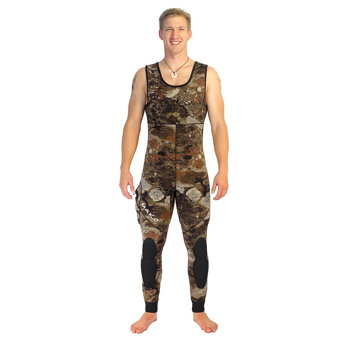 MAKO Spearguns Mens Spearfishing Wetsuit 3D Yamamoto Reef Camo 7mm 2 Piece (Medium)