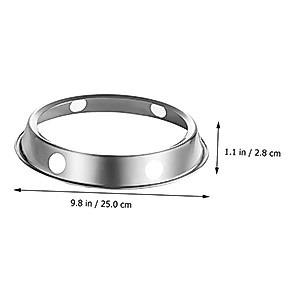 Alipis 4 Pcs Wok Rack Gas Burner Bassinet Stand Stainless Steel Saute Pan Pressure Cooker Steam Rack Gas Stove Range Wok Stand Heat-Proof Pot Stand Heat-Proof Pot Holder Steam Holder Air