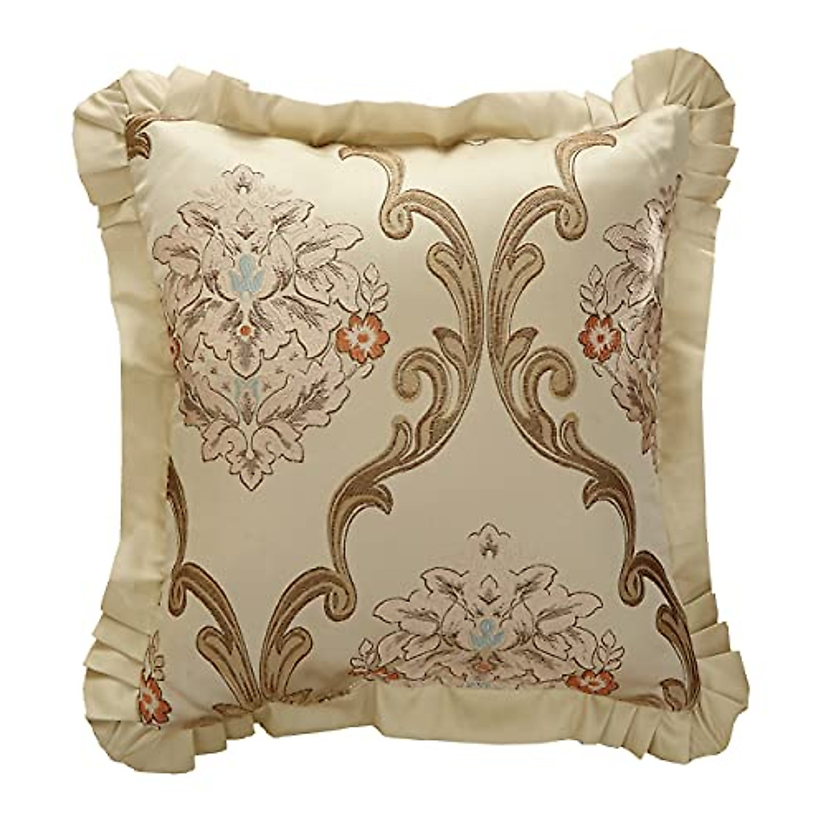 Chic Home - CS4610-AN 9 Piece Aubrey Decorator Upholstery Comforter Set and Pillows Ensemble, King, Beige