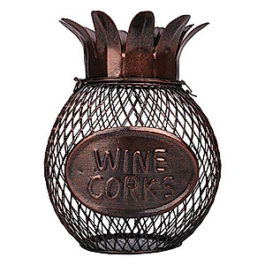 Too-arts Pineapple Wine Cork Container Handcrafts Art Work (type1)