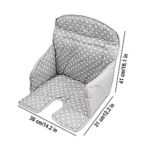 Twoworld High Chair Cushion, High Chair Seat Cover for Baby Dining Hair (Gray Star)