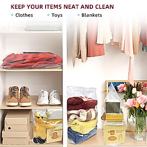 Large 5 Gallon Plastic Zipper Storage Bags, 18x24 Inches Clear Reclosable Storage Bags 12Pieces