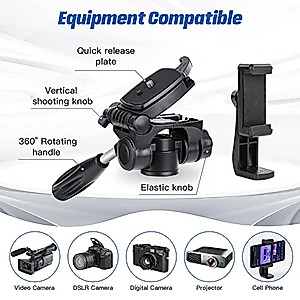 MACTREM 75 Inch Camera Tripod for Sony Canon Nikon, Lightweight Travel Video Aluminum Tripod Stand with Cell Phone Mount for DSLR/SLR