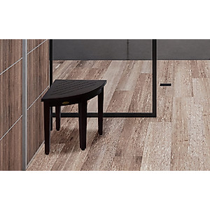 DecoTeak, Snazzy Corner, Teak Corner Shower Bench, Corner Teak Shower Bench, Teak Shower Stool, Teak Corner Shower Stool, Teak Shower Bench for Inside Shower, Brown
