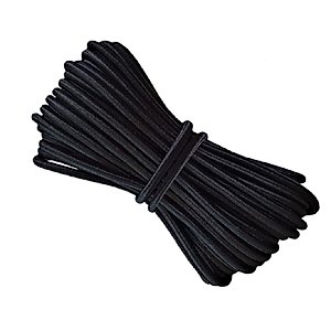 LIUSM 1/8-Inch (3mm) 10 Yards Black Heavy Stretch Round String Elastic Cord for DIY Crafting Sewing
