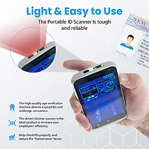Bundle Smart ID Scanner for Bars, Clubs, and Other Businesses - Detects Expired IDs and Underage Consumers - Reads The 2D Barcode in All 50 States - Minor Decliner