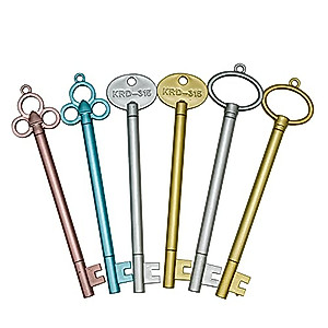 Maydahui 12PCS Key Shape Rollerball Pen Delicate Durable Retro Pens Black Gel Ink Refills for Boys School Stationery Supplies