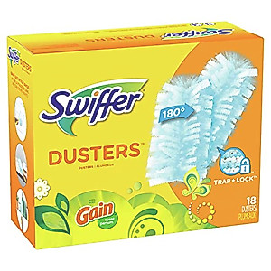 Swiffer 180 Dusters, Ceiling Fan Duster, Multi Surface Refills with Gain Scent, 18 Count
