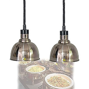 LINKANRUO 2 Pieces Professional Food Warmer, Commercial Buffet Heat Lamp, Catering Supplies, Keep Food Warm Equipment, Heat Pendant Light for Restaurant Home Cafeteria Use, Adjustable Height is 65-170