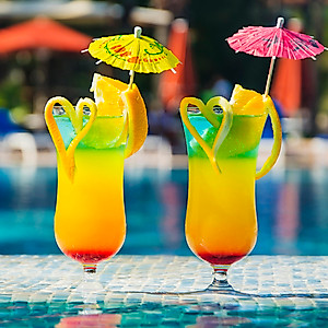 OGGI Cocktail Umbrellas for Drinks 20 pcs - Drink Umbrellas Cocktail Picks, Paper Drink Umbrellas, Mini Drink Umbrellas Toothpicks for Cocktails, 4.25" / 11cm