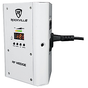 2 Rockville RF Wedge White RGBWA+UV Battery Wireless DMX DJ Up Lights+RF Remotes