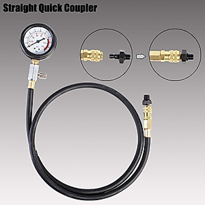 YSTOOL Oil Pressure Tester Kit Professional Oil Pressure Gauge Tool for Engine Diagnostic Test with Hose Adapters and Carry Case for Cars ATVs Trucks Use 0-140psi