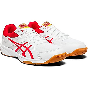 ASICS Women's Upcourt 3 Volleyball Shoes, 6, White/Laser Pink