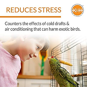 K&H Pet Products Snuggle-Up Bird Warmer, Caged Bird Heater for Small Exotic Birds Like Parakeets or Cockatiels, Bird Heater for Cage - Gray Small 3 X 5 Inches