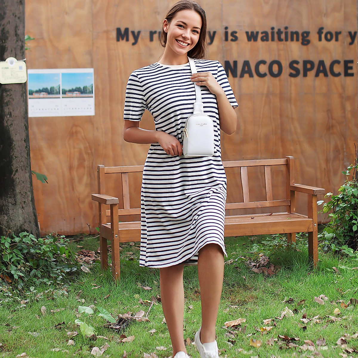 INICAT Small Crossbody Sling Bags for Women Vegan Leather Cell Phone Purse Fanny Packs for Women Men (White)