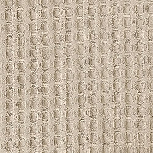 Great Bay Home 100% Cotton Waffle Weave Blanket. Lightweight and Soft, Perfect for Layering. Mikala Collection, Oatmeal, King