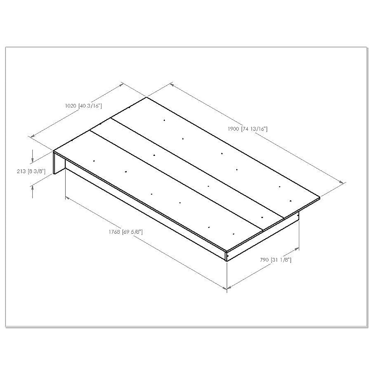 South Shore Libra Platform Bed, Twin, Pure Black