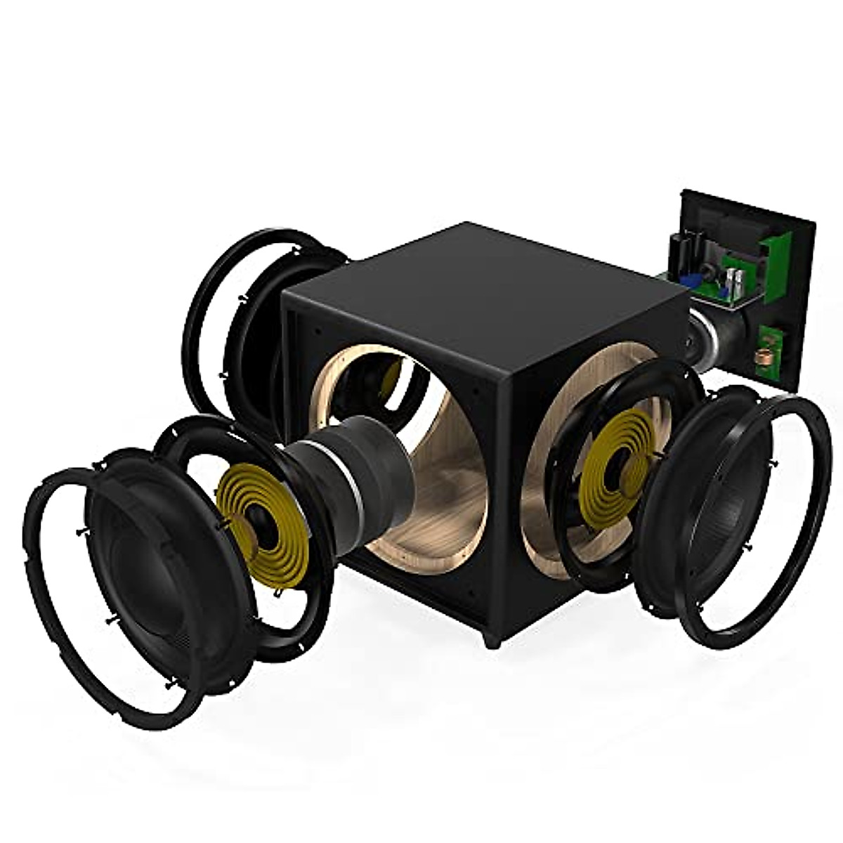 OSD Trevoce 12" Triple Driver Active Subwoofer 800W, Native EQ 15Hz Bass Response, Faux Leather Finish