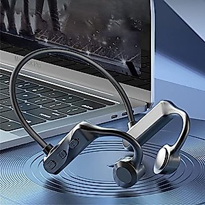 Gspmoly K69 Open-Ear Bluetooth Bone Conduction Sport Headphones, Fashion Sweat Resistant Wireless Sturdy Earphones Earbuds Headset for Workouts & Running with Deep Base, Gifts for Father
