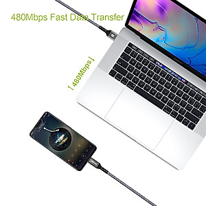 BrexLink Micro USB Cable Android (2-Pack, 6.6 FT), Micro USB to USB 2.0 Cable Nylon Braided Fast Charging Cable Compatible with Samsung, Kindle, Android Phones, Galaxy S7 Edge, Moto G5, PS4 (Grey)