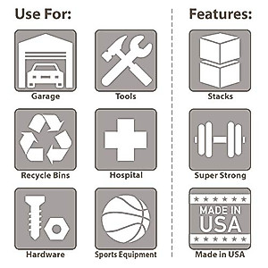 Akro-Mils 30289 Super-Size AkroBins Plastic Storage Bins, Space-Saving Stackable Bins for Garage Organization Bins, Classroom Organization, Warehouses, 24-Inch L x 18-Inch W x 12-Inch H, Yellow, 1-Pack