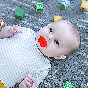 3pcs Infant Pacifier, Funny Lips Baby Pacifiers, Soft Silicone Cute Pacifier Design with Kiss Lip, Cute Pacifier Lovely Mommy's Touch Pink Kiss Lips Pacifiers