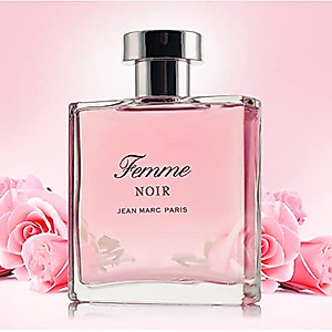 Jean Marc Paris Femme Noir Eau de Parfum Spray 100ml, Women's Floriental Perfume, 3.4 fl. oz, notes of Strawberries, Sweet Pink Rose, and Vanilla