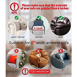 HMASYO Couch Cup Holder Tray - Silicone Sofa Armrest Table Couch Drink Holder and Tray Organizer for Remote Snacks Cellphone, Anti-Spill Anti-Slip Design, Gifts for Family Mom Dad Grandma