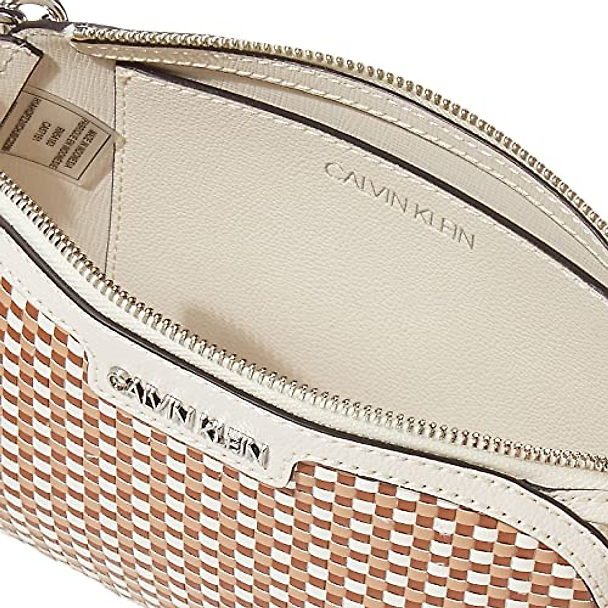 Calvin Klein Hailey Micro Pebble Small Crossbody, Rye Multi Weave