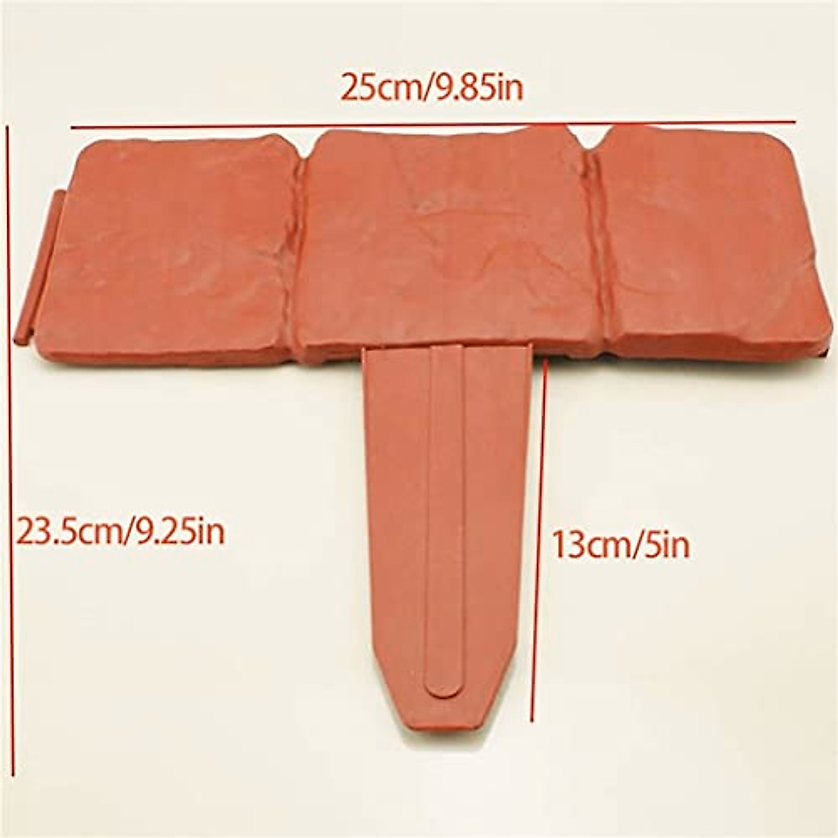 WUDILU 20Pcs Edging Cobbled Stone Fencing Garden Fence Effect Plastic Lawn Plant Border Decorations