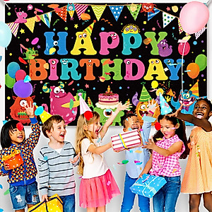 Birthday Backdrop Birthday Party Photography Background Decorations Happy Birthday Backdrop Banner Cake Table Banner for Baby Shower Party Supplies Photo Booth Props