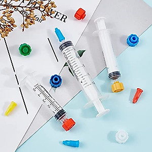 OLYCRAFT 140pcs Syringe Tip Caps Luer Lock Tip Plastic Stopper Syringe Barrel Tip Caps Lock Screw Type Industrial Syringe Tip No Needle Tip Cap for Feeding Tubes 7 Colors