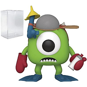 POP Disney Pixar: Monsters Inc. 20th - Mike Wazowski with Mitts Funko Vinyl Figure (Bundled with Compatible Box Protector Case)