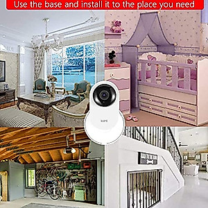 Aboom Upgraded Wall Mount Bracket for Kami Yi Security Home Camera 3 Baby Monitor ，No-Hole Needed, Customized Stand for YI Camera Designed by USA (NOT Included Camera) (Pack of 2)