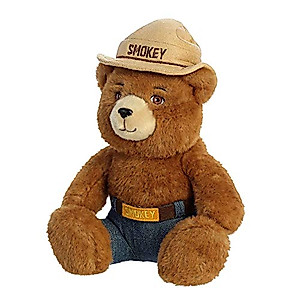 Aurora® Iconic Smokey Bear Smokey Bear Stuffed Animal - Inspiring Conservation - Nostalgic Companion - Brown 10 Inches