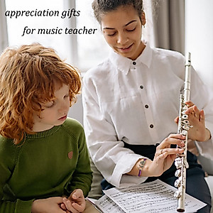 BOMAIL 8-9 Teacher Blessing Card Bracelets for Women Men Adjustable Teaching Wish Bracelets Gifts for Teacher Thank You Appreciation Gifts for Graduation,Birthday, Teacher's Day Gift (C)