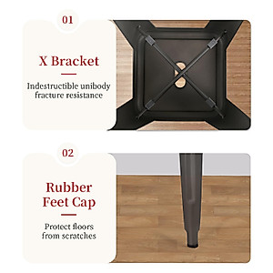 FDW Metal Bar Stools Set of 4 Counter Height Bar Stools 24 Inches Industrial Bar Chairs Patio Stool Stackable Backless Stool Indoor Outdoor Metal Kitchen Stools Bar Chairs (Bronze, 24")