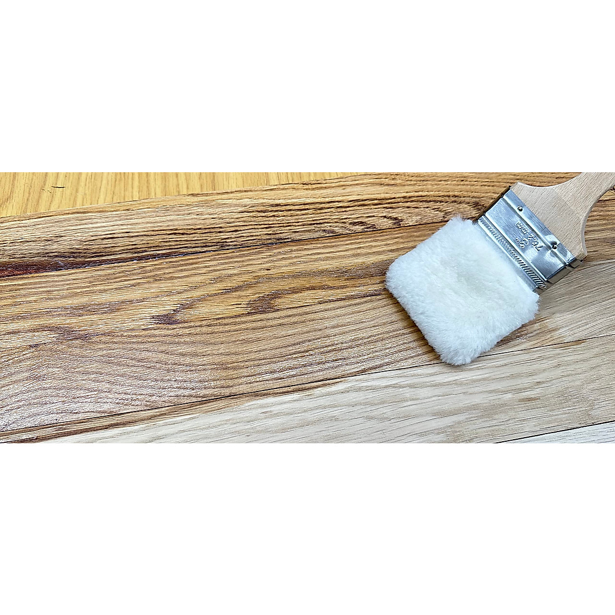 Lambskin Stain & Paint Brush - for use with All Latex and Oil Based Paints, Stains and Polyurethanes. 100% Natural Lambskin - New and Patented Design (2 Inch)