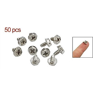 WAAZVXS 50 PCS Quadrex Head Short Computer Case Motherboard Screws