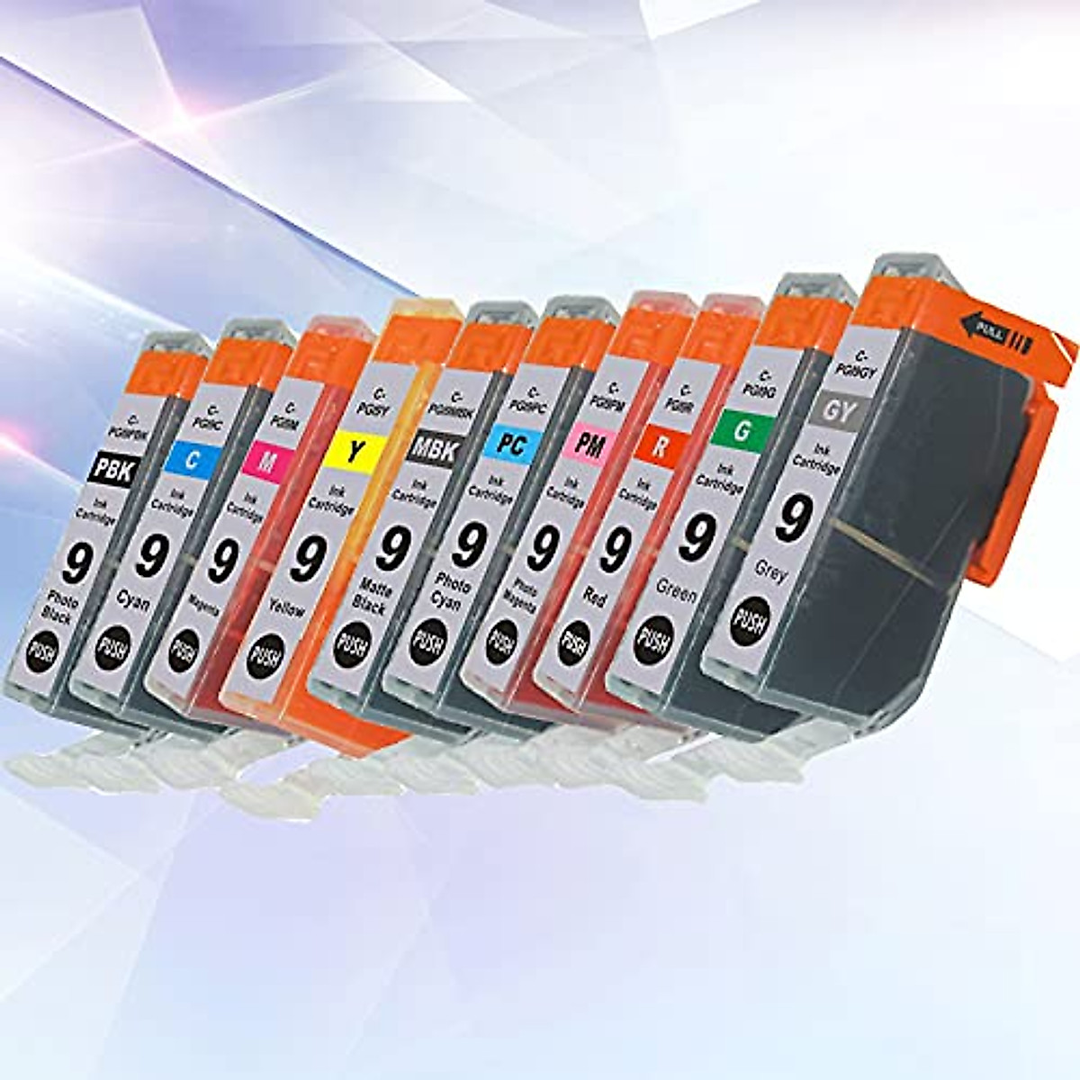 Smart Gadget Compatible PGI-9 Ink Cartridge Replacement for PGI9 PGI-9PBK PGI-9MBK PGI-9C PGI-9Y PGI-9M PGI-9PC PGI-9PM PGI-9R PGI-9G PGI-9GY for Use with PIXMA Pro 9500 Mark II Printers | 10-Pack