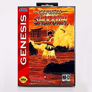ROMGame Samurai Shodown Game Cartridge 16 Bit Md Game Card With Retail Box For Sega Mega Drive For Genesis