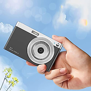 Portable Digital Camera for Photography, 50 Million Pixels Vlogging Camera, 1080P Camera with 2.88'' IPS Screen, 16X Zoom Compact Portable Mini Rechargeable, Gifts for Students Teens Adults (Black)