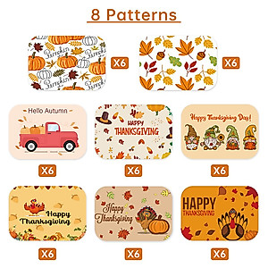 AKEROCK Thanksgiving Leftover Containers, Thanksgiving To Go Containers with Lid for Food Storage - 48 PCS