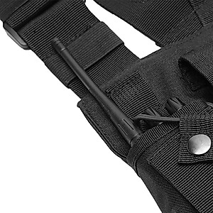 Sarcia Radio Chest Harness Chest Front Pack Pouch Holster Vest Rig for Motorola Midland Kenwood Baofeng Retevis Walkie Talkie with Reflective Strips Shoulder