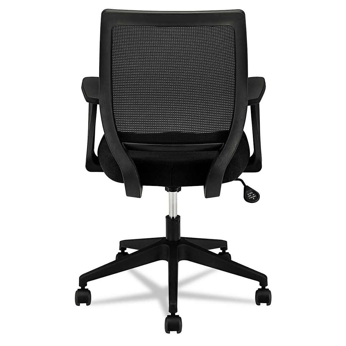 HON VL521VA10 VL521 Series Mid-Back Work Chair, Mesh Back, Fabric Seat, Black