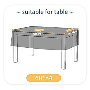 JUCFHY Jacquard Morrocan Rectangle Spring Table Cloth Oil-Proof Spill-Proof and Water Resistance Tablecloth,Decorative Fabric Table Cover for Outdoor and Indoor Use,60 x 84 Inch, Mint