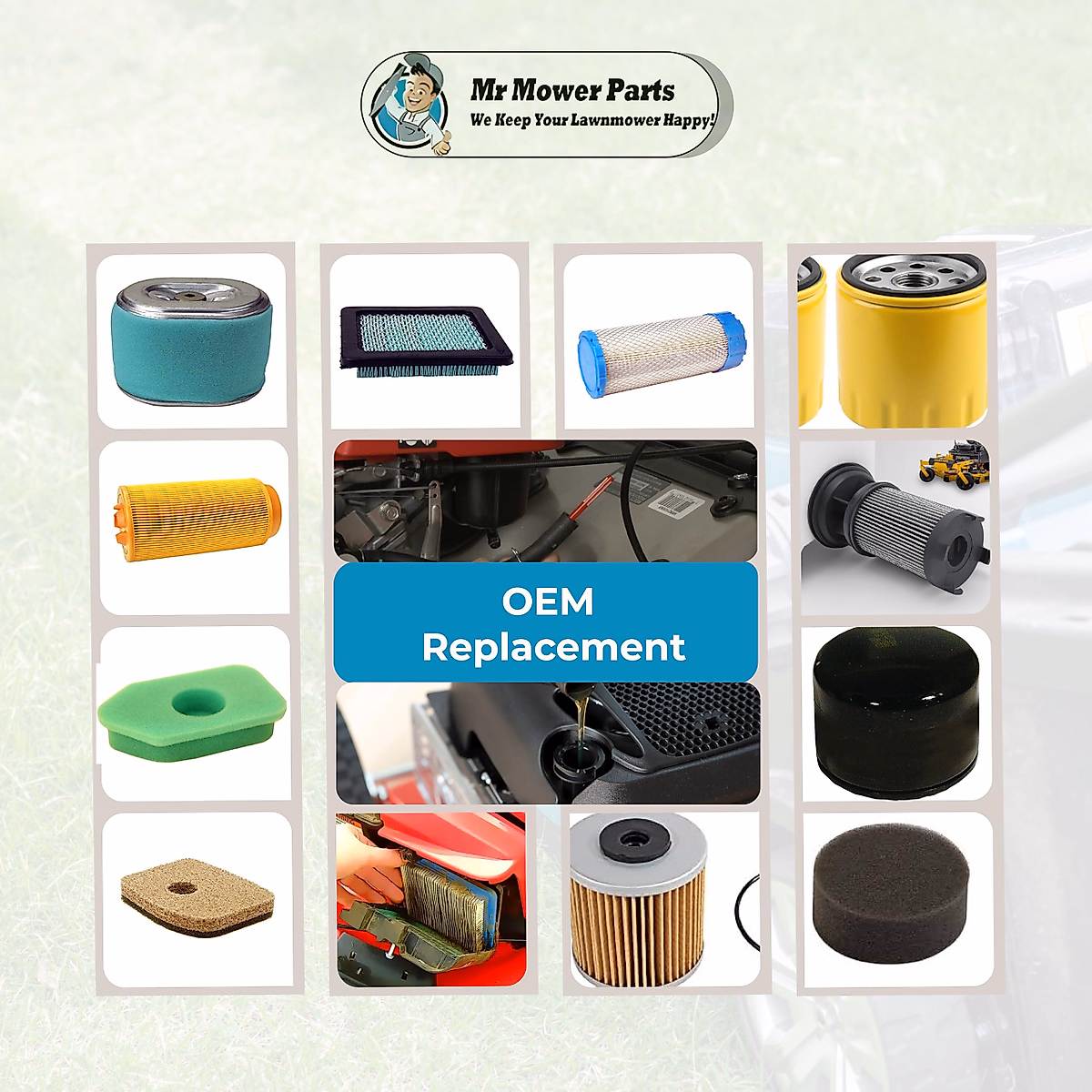 MR MOWER PARTS Air Filter Replaces Kohler 16 083 01-S, 16-083-01-S, 1608301-S