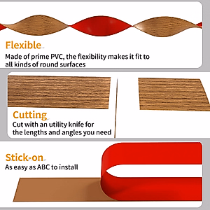 Pluden Flexible PVC Floor Transition Strip, 2 Inch x 6.6FT Peel and Stick Floor Cover Strip, Flooring Transitions Laminate Floor Strip, Carpet to Tile Transition Strip, Vinyl Floor Flat Divider Strip