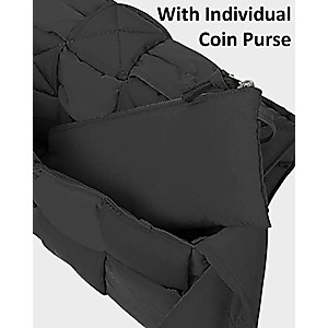 Puffer Woven Bag Women Padded Designer Crossbody Bags Puffer Tote bags Woven Purse Down Shoulder Bags for Women